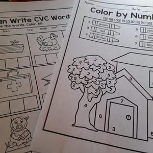 Phonics Worksheets My First CVC Sentences for Kindergarten and First ...