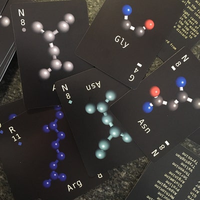Amino Fish Amino Acid Playing Cards for Biology Education and Biology ...