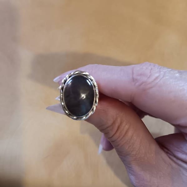 Natural Large Pear Shape Purple Labradorite Stone Pendant, 925 Sterling ...