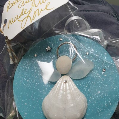 Angel/shell Angel/guardian Angel/ Sanibel Shell Ornament - Etsy