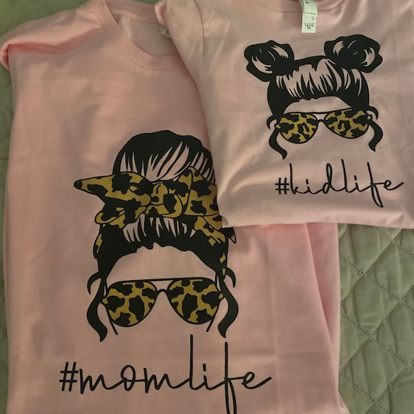 Momlife Kidlife T-shirt, Mama and Mini Tee, Mommy and Me Shirt, Mom ...