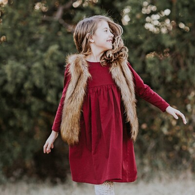 Girls Long Sleeve Chambray Dress With Three Chambray Color - Etsy