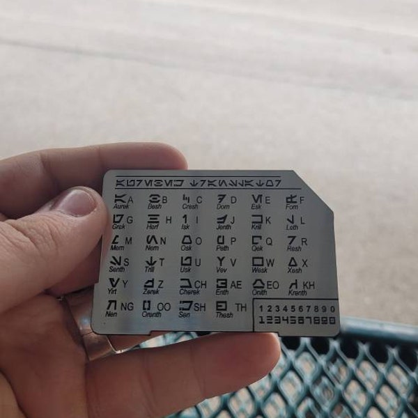 Aurebesh (star Wars Language) Decoder/translator Card - Etsy