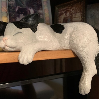 Ready to Paint Ceramic Cat Figurine, Paint It Yourself Stretching Cat ...