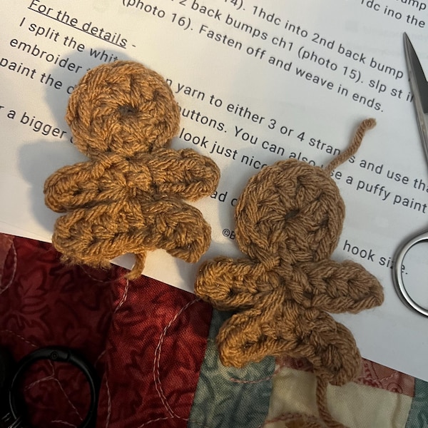 Crochet Pattern Gingerbread Man Decoration Mini Christmas Garland ...