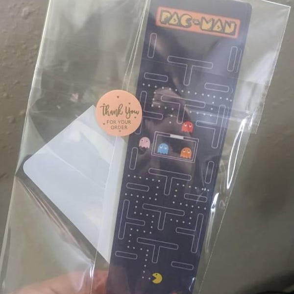 Retro Gaming Arcade Pac-man Handmade Bookmark, Ideal Gift for Gamers ...