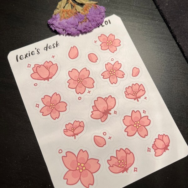 Sakura Cherry Blossom Sticker Sheet Cute and Kawaii Deco Stickers for ...