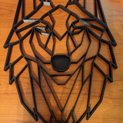 Geometric Wolf Hanging Wall Art Wolf Wall Decor Wolf Head Wolf Statue ...