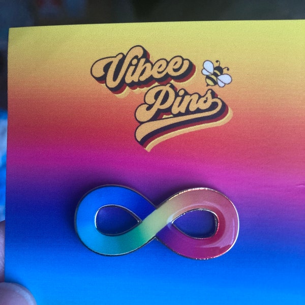 Neurodivergent Infinity Enamel Pin - Etsy Canada