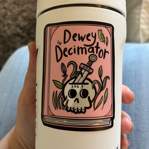 Dewey Decimator Sticker (pink) ||| Dewey Decimal | Librarians ...