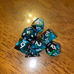 Algae Dice Handmade Sharp Edge Resin Dice Dnd Dice Set RPG - Etsy