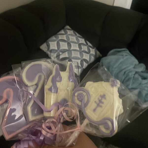 Princess Party Chocolate Lollipop Favors Girls Princess Birthday Set of ...