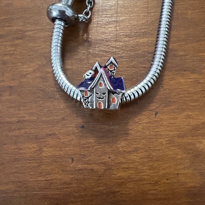 Pandora Style Halloween Charm, Pumpkin, Witch, Ghost, Cat, Heart Bat ...