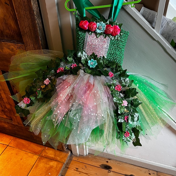 Fairy Dress Rainbow Glitter Flower Tutu Dress up Costume. Lined ...