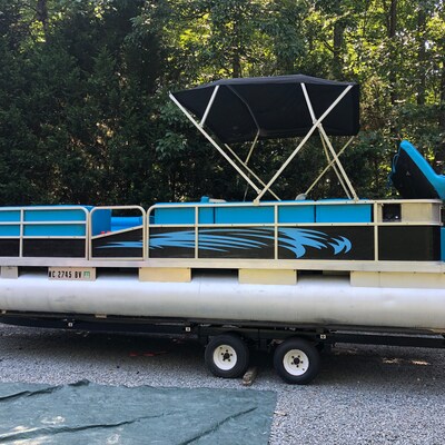Vinyl Graphics Pontoon Graphics Boat Graphics Many Color Options Right ...