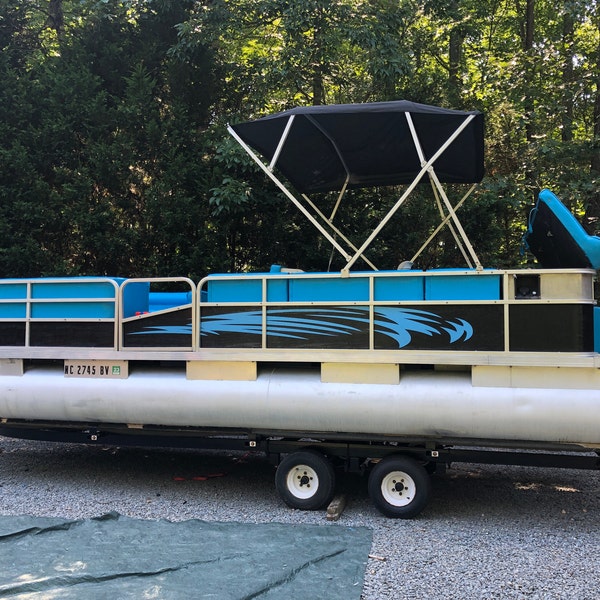 Vinyl Graphics Pontoon Graphics Boat Graphics - Many Color Options ...