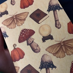 Witchy Halloween Notebook A5 Handmade Sketchbook Dark - Etsy