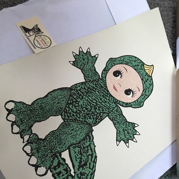 Kewpie Doll Art Poster - Pop Art Print - Pink Rubber Doll - Eclectic ...