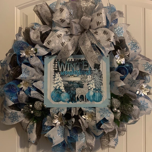 Winter Wonderland Wreath Sign, Winter Wreath Sign, Personalize It by ...