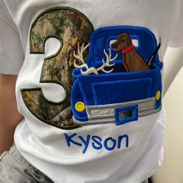 Hunting Birthday Embroidered T-shirt - Etsy