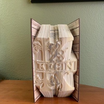 Book Folding Cut and Fold Monogram Pattern Any Letter/word - Etsy