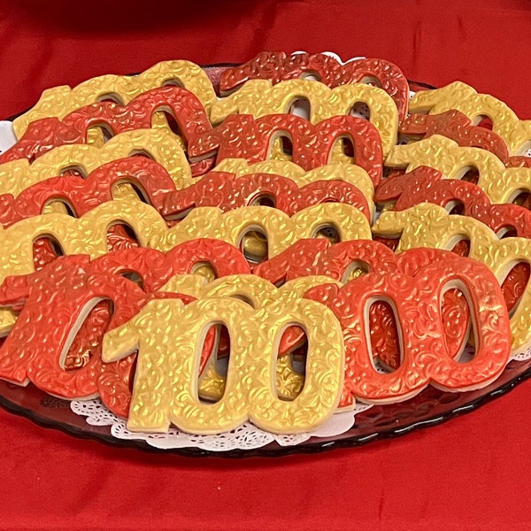 100 100th One Hundred One Hundredth Cookie Cutter and Fondant Cutter ...
