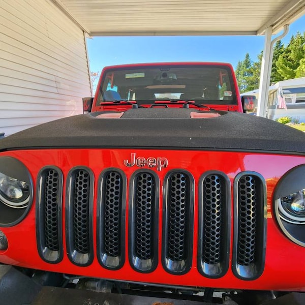 Jeep Emblem Overlay Decals - Dripping Red - Etsy