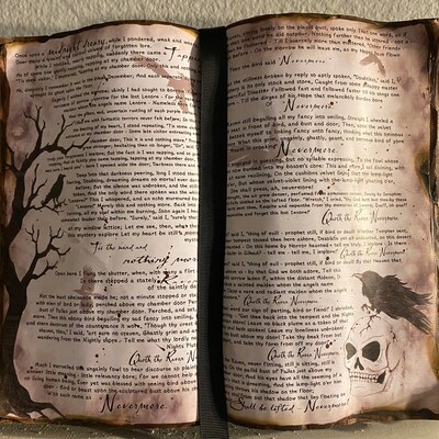 Nevermore Book Inspired by Edgar Allan Poe the Raven - Etsy