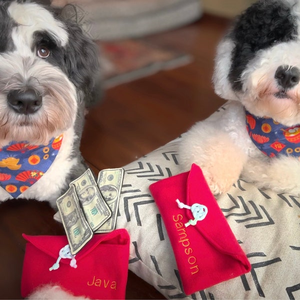 Lucky Money Snuffle Envelope Dog Toy, Interactive Pet Toy, Lunar New ...
