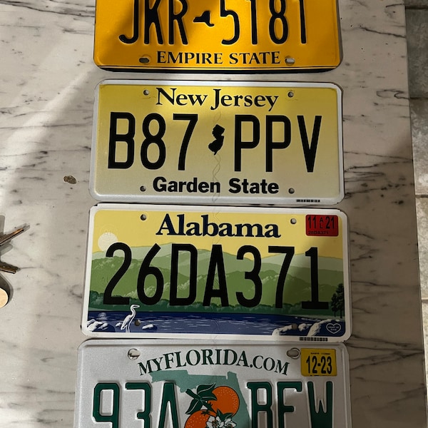 License Plate Pick Your State, All Authentic License Plates, Real ...