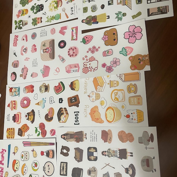 Cute Anime Couple Sticker Sheet , Cute Kawaii Anime Sticker Sheet ...