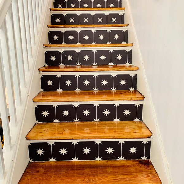 Stair Riser Stickers - Removable Stair Riser Tile Decals - Starry Night ...