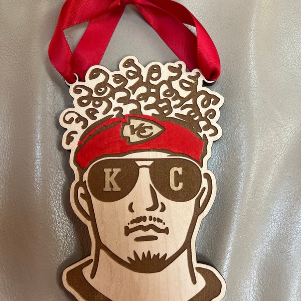Laser Cut Wood Patrick Mahomes Kansas City Chiefs Christmas Tree ...