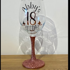 Personalised Bumble Bee Birthday Glitter Glass Gift for Her Gift for ...