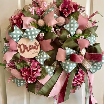 Purple Premade Wreath Base Add Your Own Embellishments Make Your Own ...