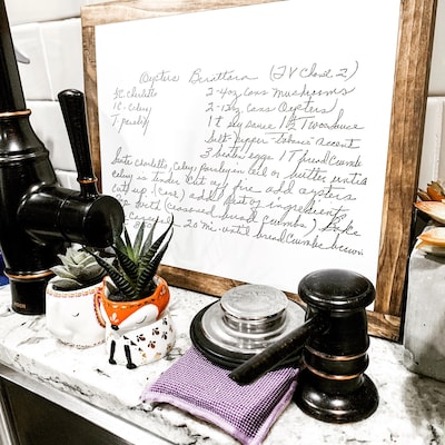 Recipe Card Sign, Custom Recipe Card, Handwritten Recipe, Handwritten ...