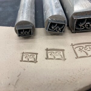 Custom Pottery Stamp for Ceramic Artists Custom Metal Stamp for Clay ...