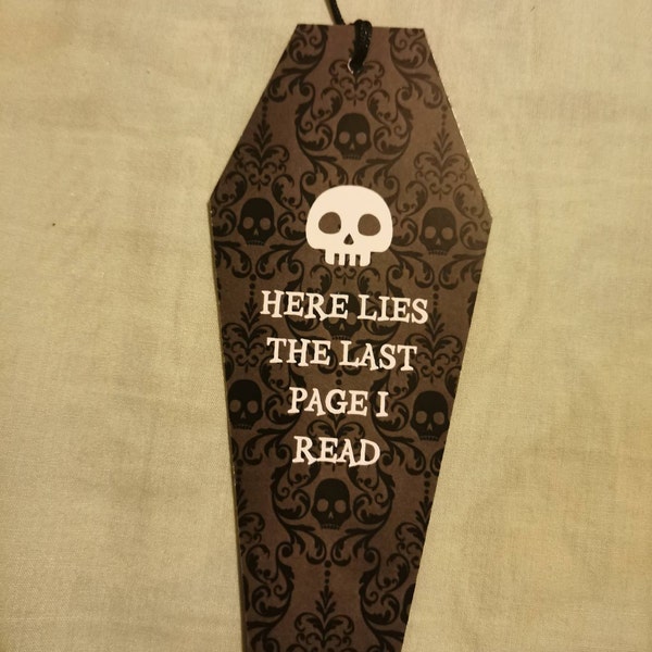 Coffin Shaped Ghost Bookmark, One More Chapter, Goth, Tassel, Shaped ...