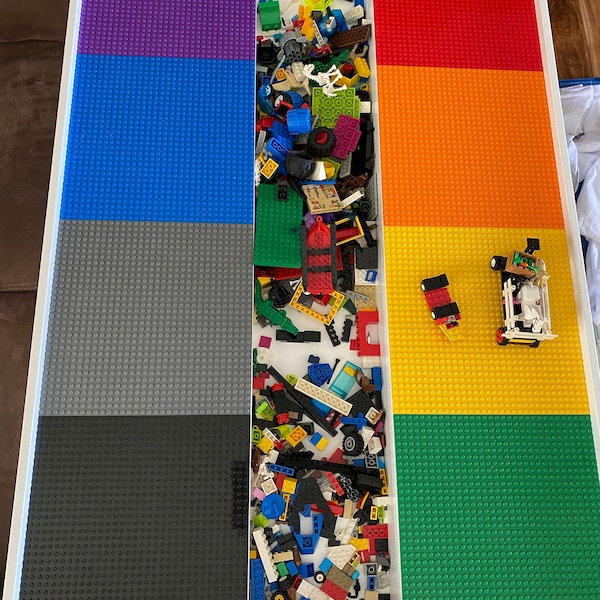 Large Building Bricks Table, Kids Building Blocks Table , Kids Table ...