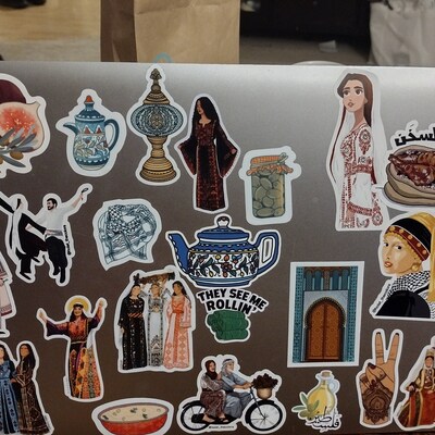 Palestinian Woman Sticker Vinyl & Waterproof, 3 Inches Palestine Art - Etsy