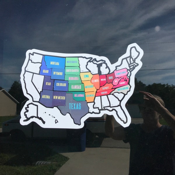 RV State Sticker Travel Map - [11" X 17"] - USA States Visited Decal ...