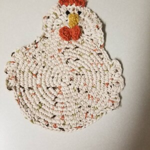 Crochet Pattern for the Swanky Chicken Trivet Potholder PDF | Etsy