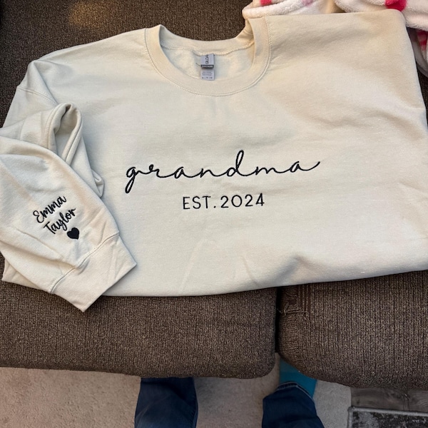 Embroidered Custom Company Logo Sweatshirt, Personalized Business Logo ...