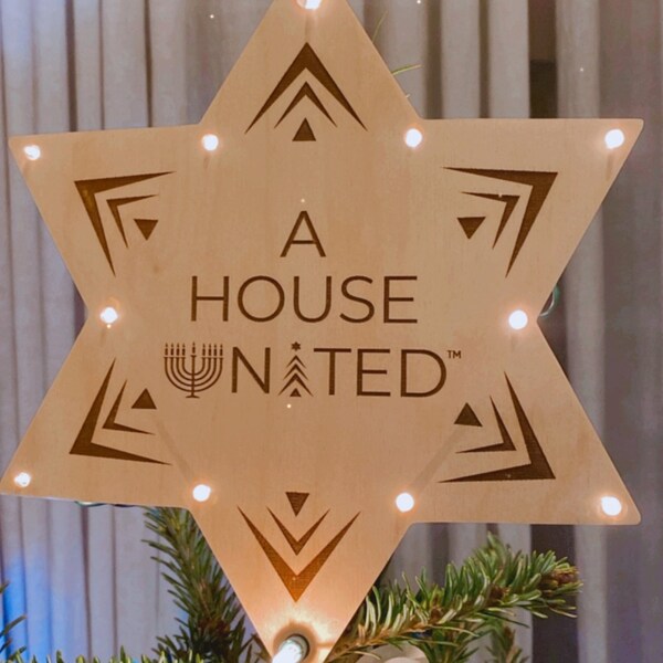 Star of David Tree Topper A House United™ Jewish Christmas Chanukah ...