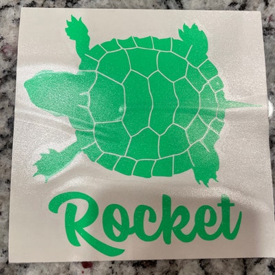 Turtle Decal Turtle Tank Decal Turtle Sticker Red Ear Slider Decal Pet ...