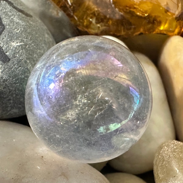 Angel Aura Quartz Sphere - Angel Aura Quartz Crystal Sphere - Polished ...