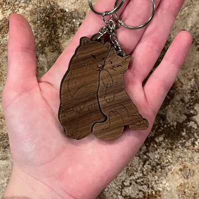 Dinosaur Interlocking Couple Keychains Friendship or Relationship ...