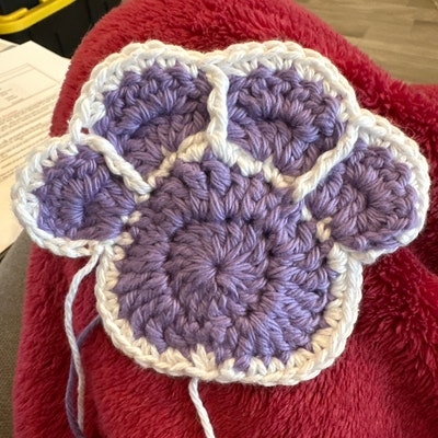 Crochet Pattern, Cat & Paw Coaster 2FOR1 Animal Paw Print Kitty ...