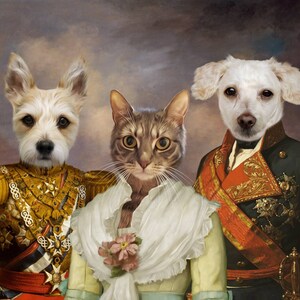 Custom Pet Portrait, Custom Dog Portrait in Military Uniform, Royal Pet ...