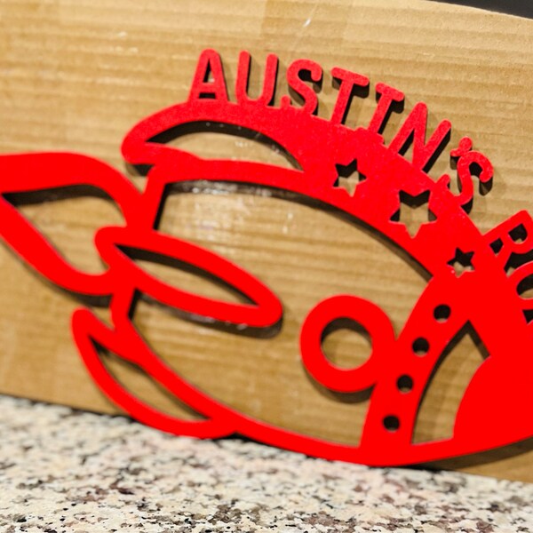 Rocket Name Sign, Nursery Decor, Personalized Wood Sign, Wooden Name ...